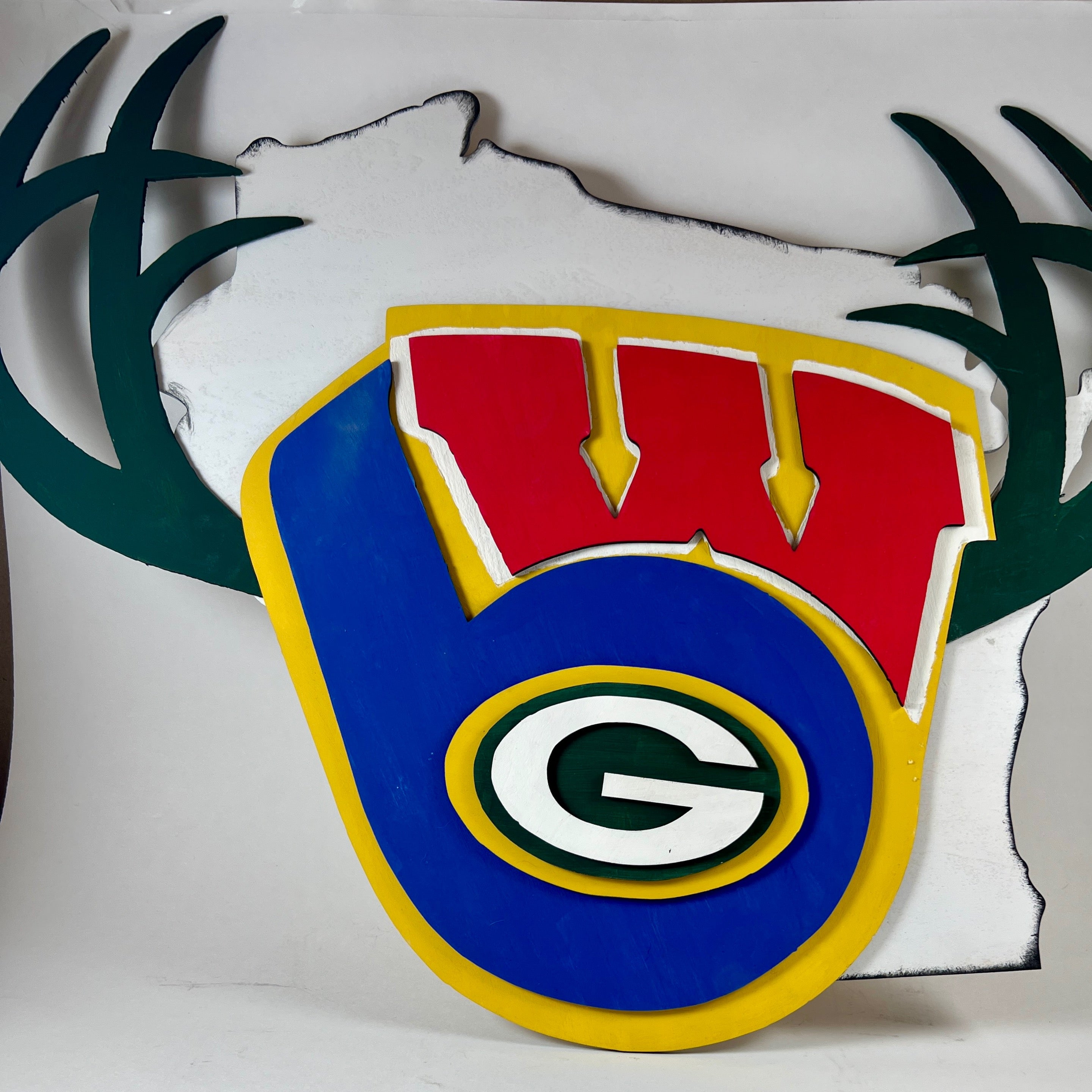 Wisconsin Sports Multi Team Sign | Tracie's Custom Crafts